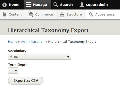 Hierarchical Taxonomy Export | Drupal.org